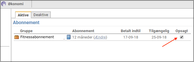 Opsig eller pause abonnement